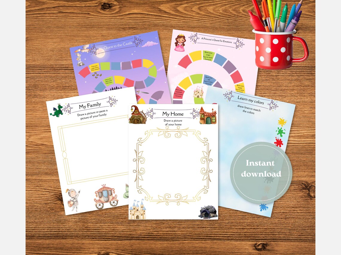 Printable Preschool Busy Book for Toddlers Quiet Montessori Activities ...