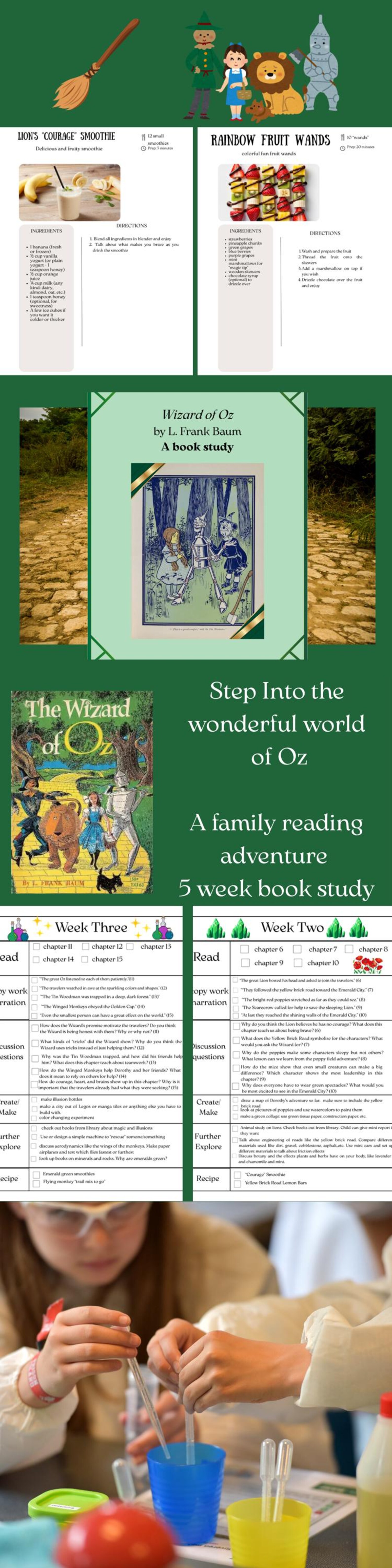 Wizard of Oz Book Study Homeschool Novel Curriculum Elementary ...