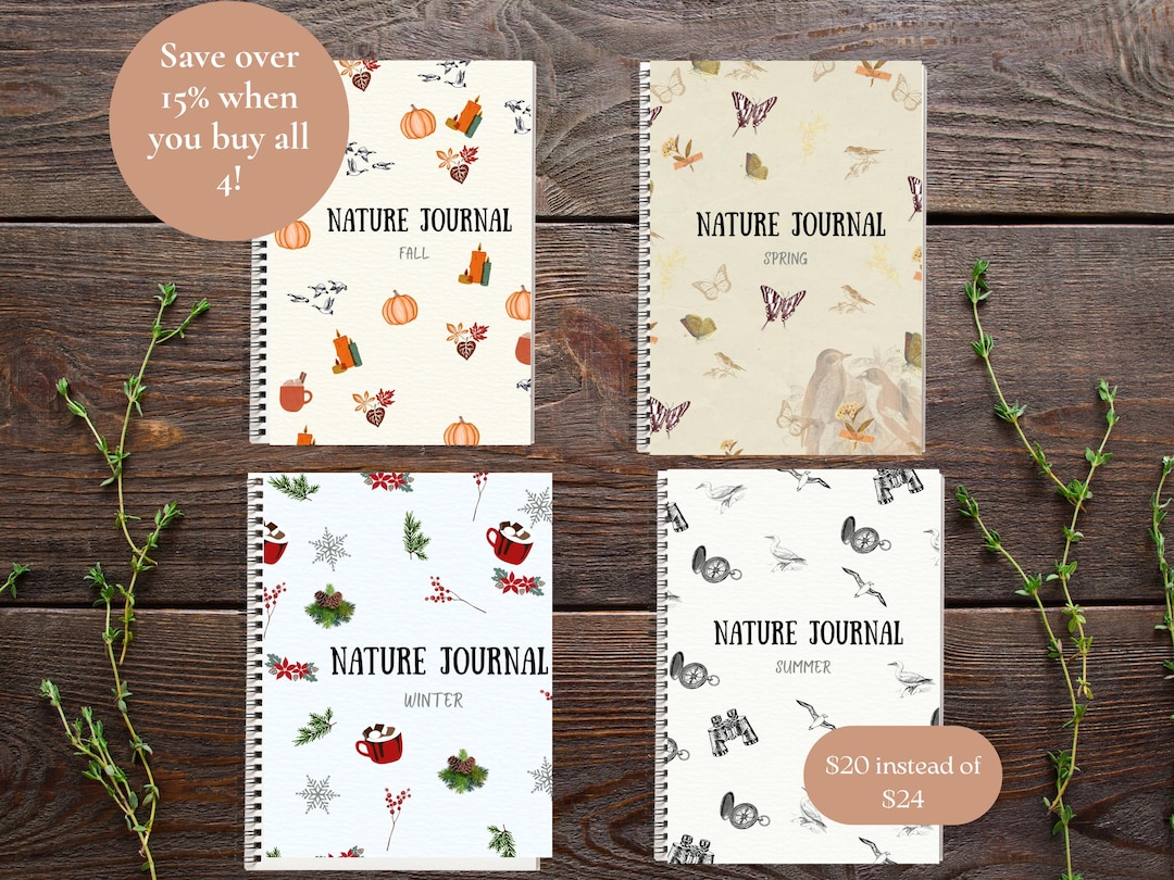 Nature Journals for Kids Printable Seasonal Notebook Gift for Kids ...