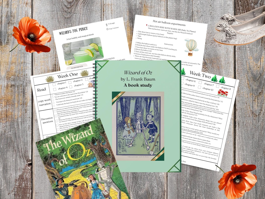 Wizard of Oz Book Study Homeschool Novel Curriculum Elementary ...