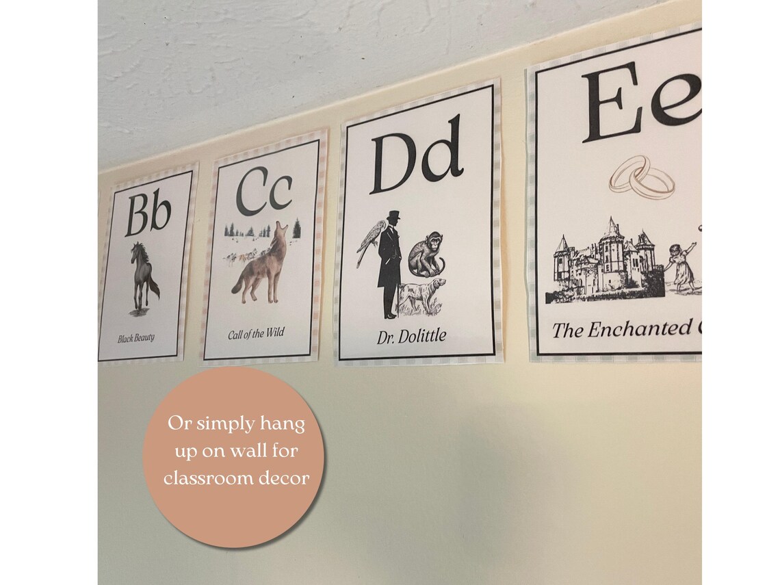 Alphabet Cards for Kids Printable Abc Wall Art Classroom Decor for ...