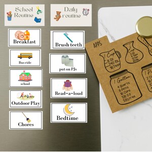 Visual Routine for Kids Printable Schedule for School Chart Daily ...