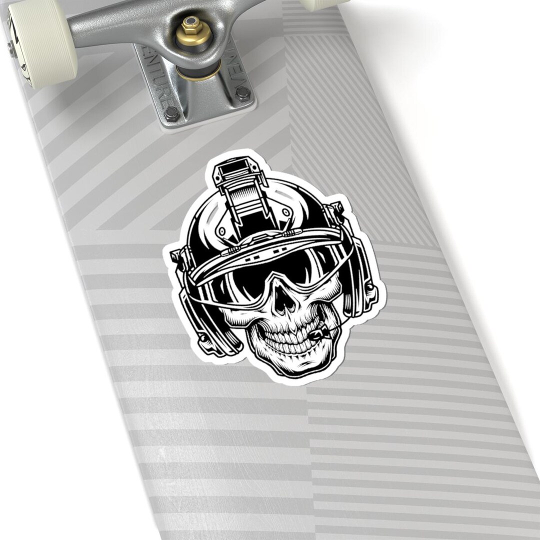 Skull Operator Military Tactical Helmet Stickers | Edgy Vintage Decals ...