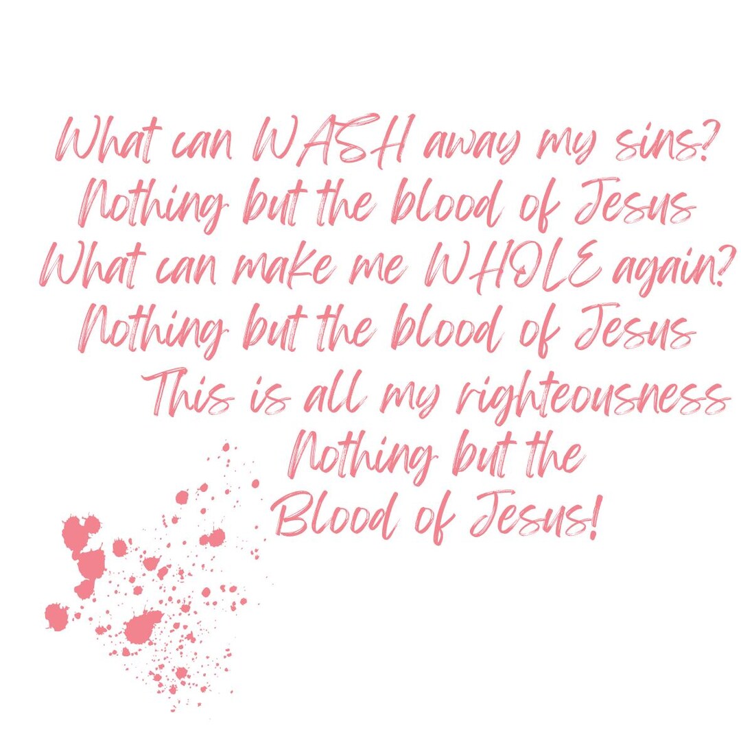 Nothing but the Blood Hymn Sticker | Pink Christian Song Art Printable ...