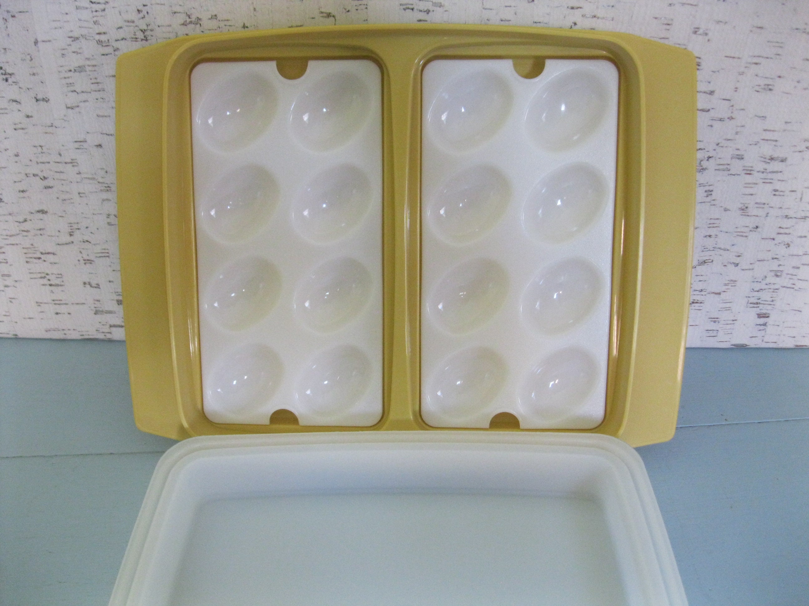 Tupperware Deviled Eggs Golden Harvest Vintage Container - Etsy