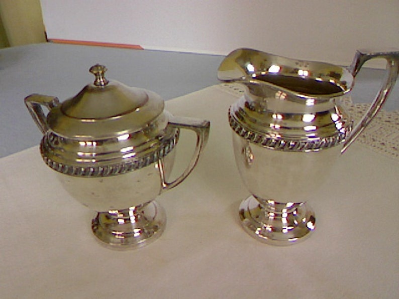 Silverplated Sugar and Creamer / Vintage Sugar and Creamer / Classic ...