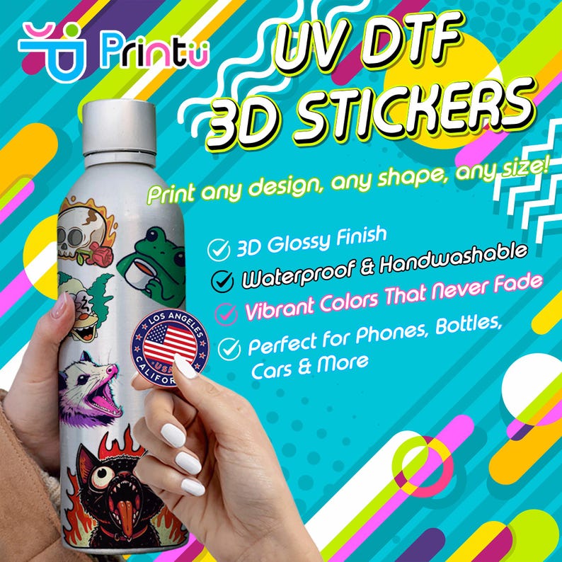 Custom UV DTF Transfer, Personalized Uv Dtf Cup Wrap, Uv Dtf Custom ...