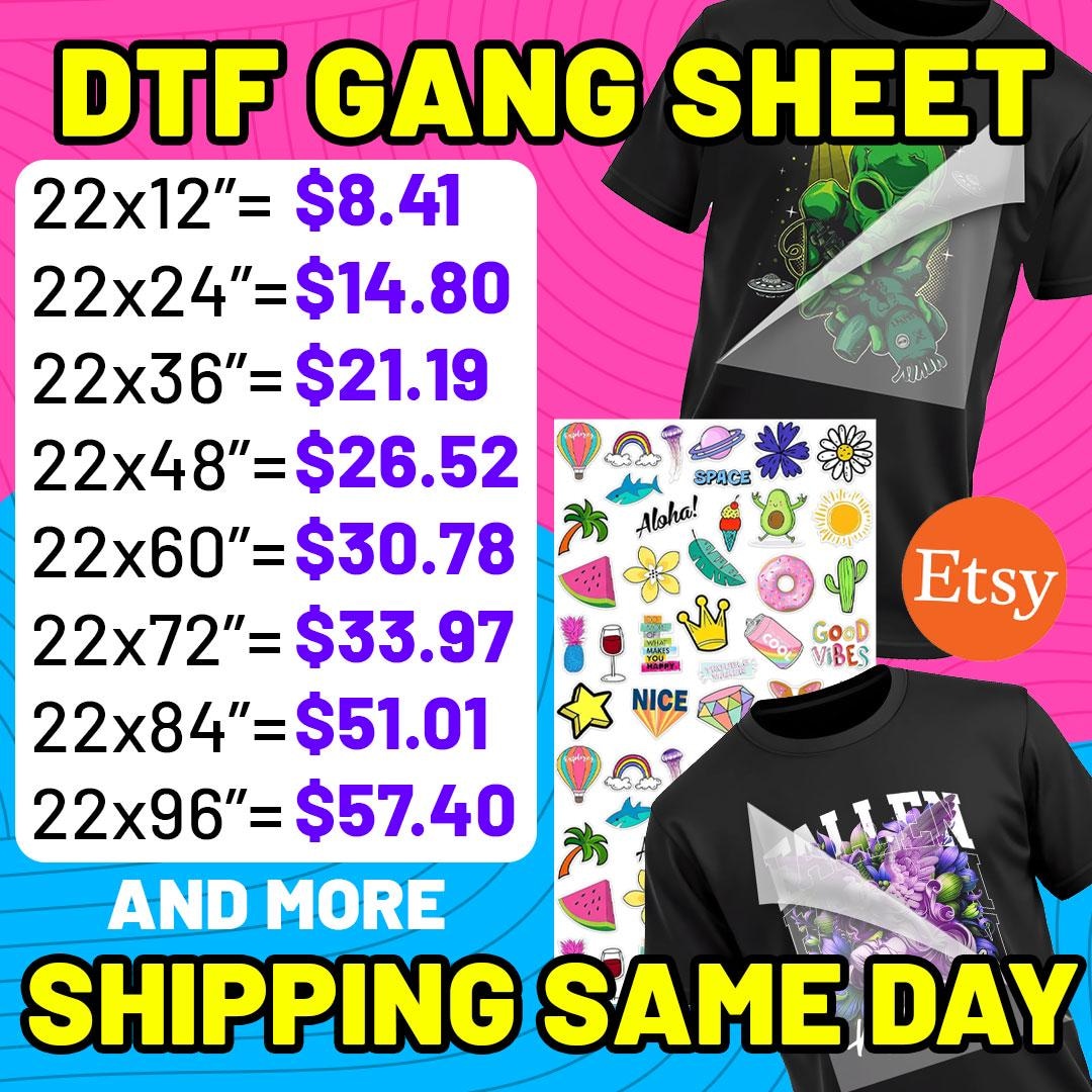 DTF Gang Sheet, Custom DTF Transfers, Gang Sheet Dtf , Bulk DTF Sheets ...