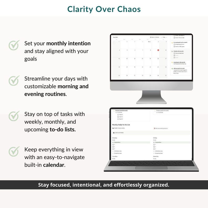 Notion Planner, Notion Life Planner, Notion Template, Calm and ...