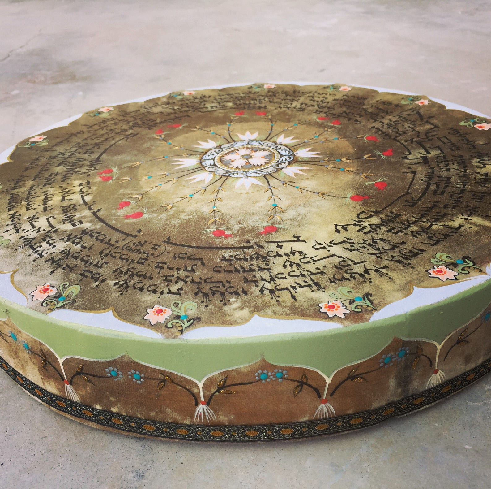 Decorated Frame Drum Hand Painted Drum Jewish Wall Art - Etsy