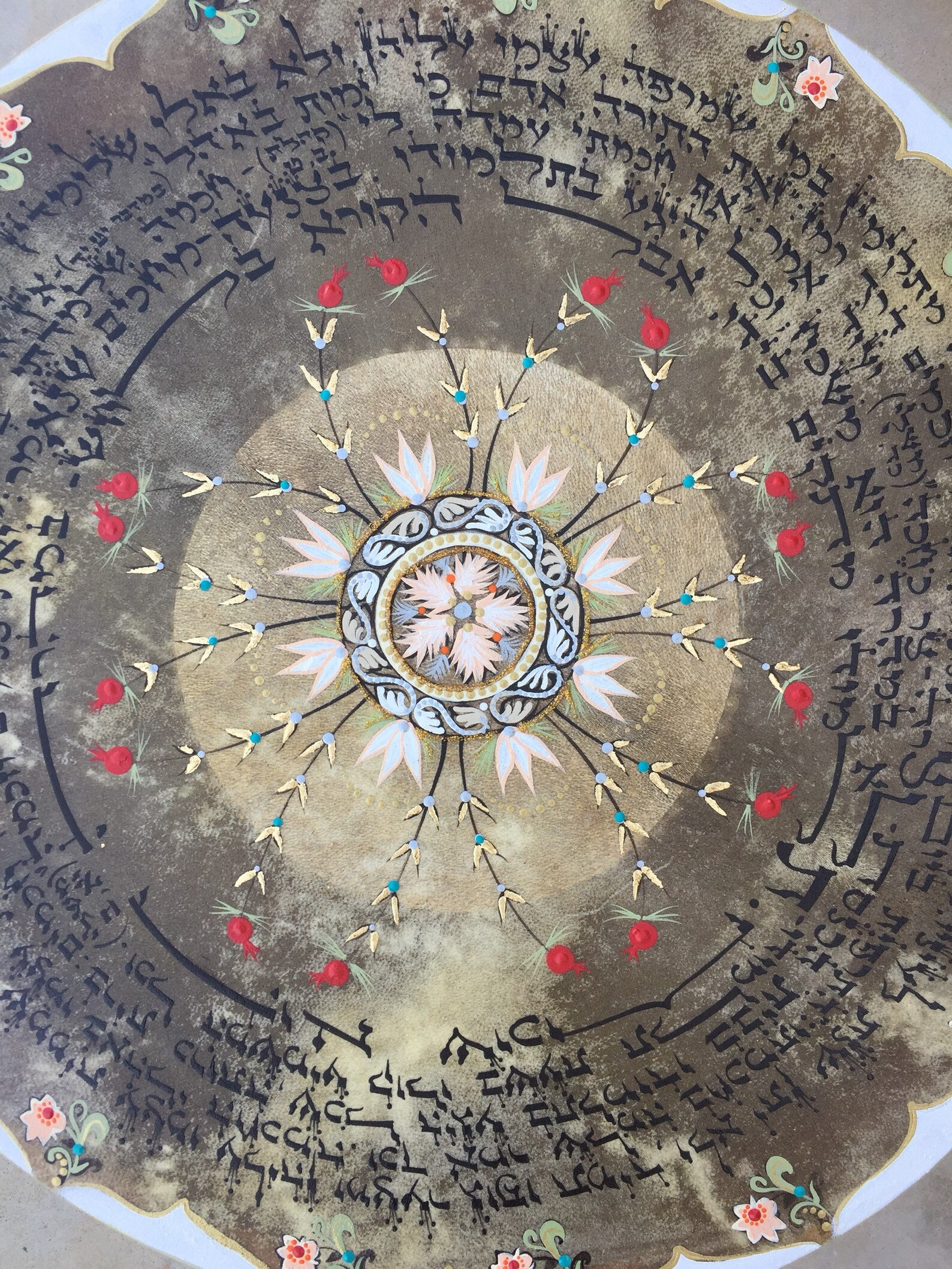 Decorated Frame Drum Hand Painted Drum Jewish Wall Art - Etsy