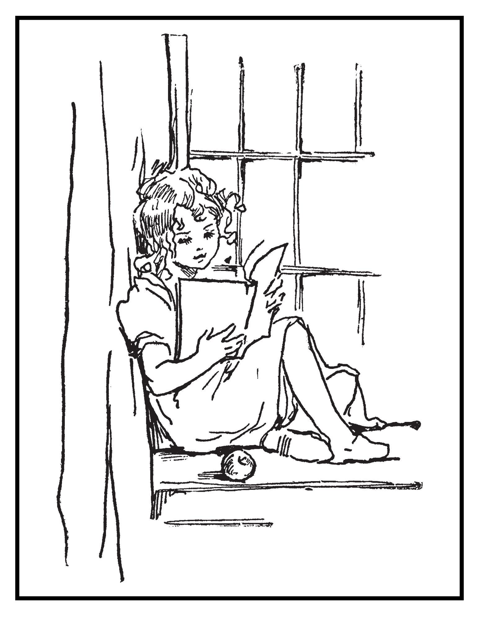 20 Book/reading Themed Coloring Pages - Etsy