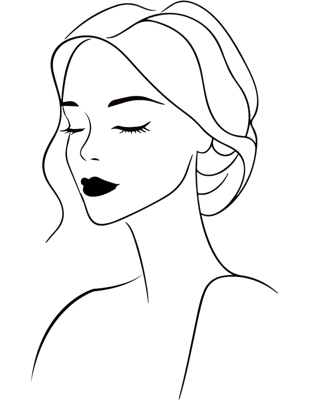50 Fine Line Prints -- Women - Etsy