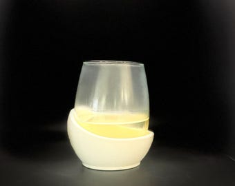 Lustro Ware Ice Bucket Wine Chiller With Lid White Insulated Plastic ...
