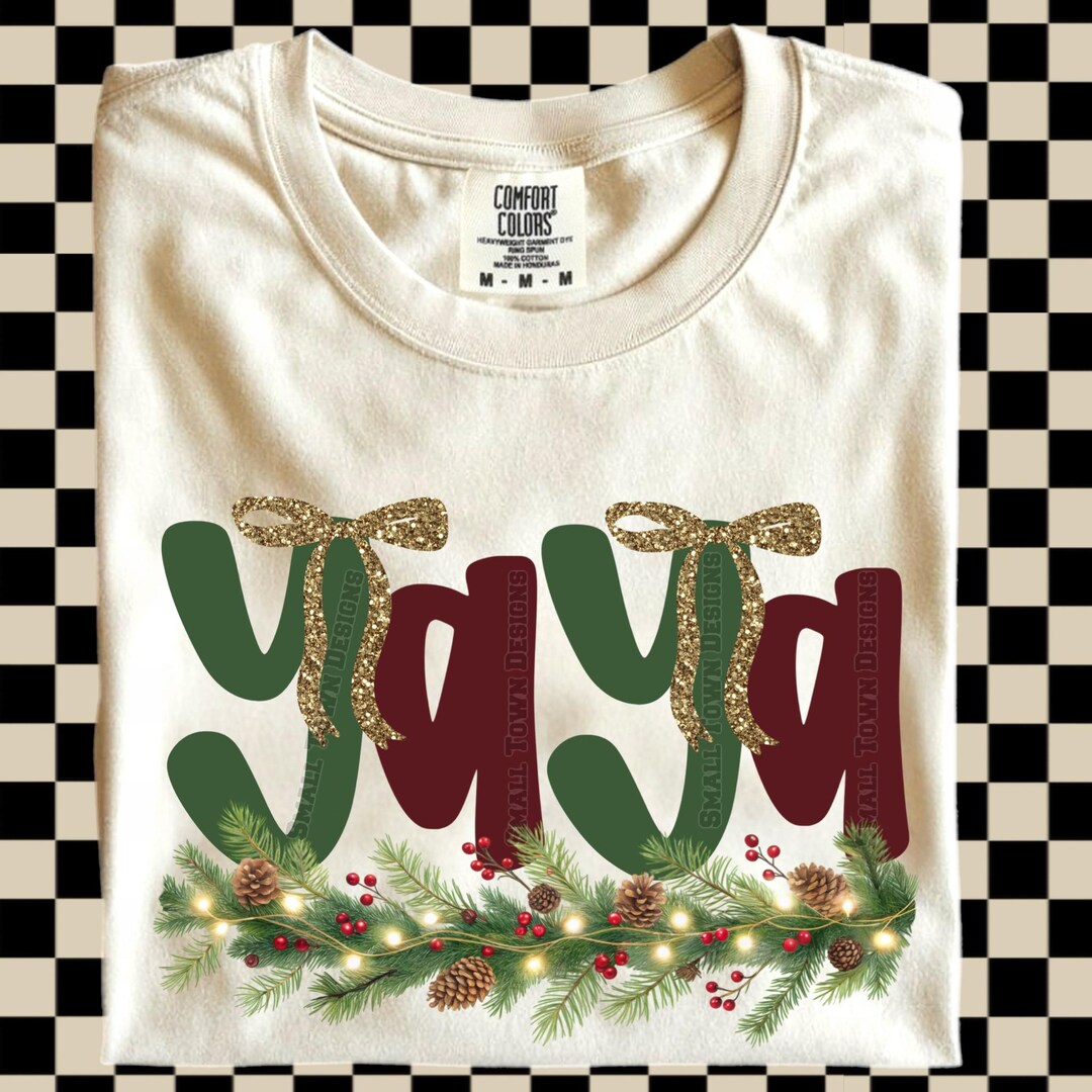 Retro YAYA Christmas DTF Transfer | Groovy Holiday Print | Ready to ...
