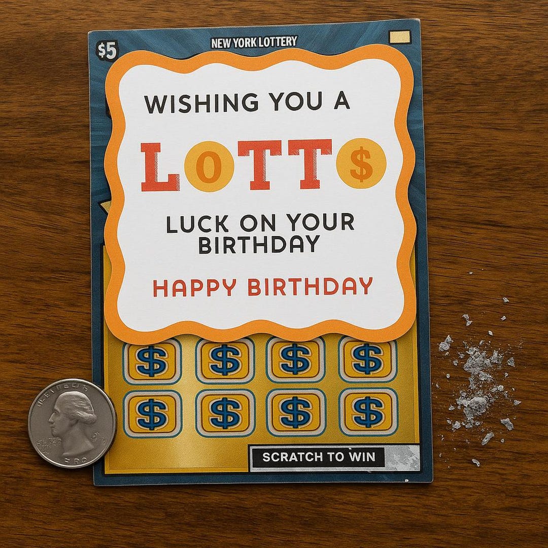 Wishing You a Lotto Luck Printable Birthday Download - Etsy