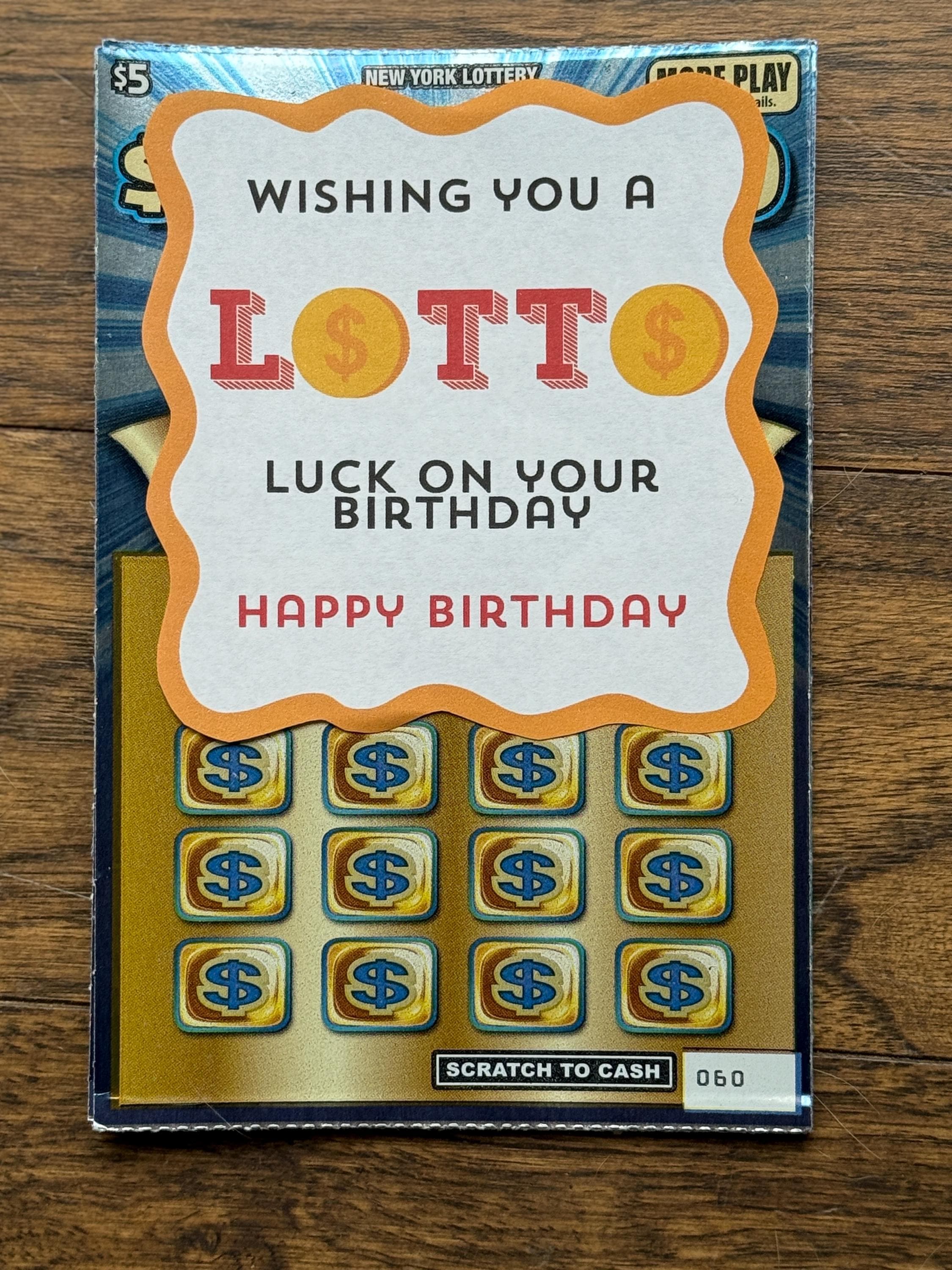 Wishing You a Lotto Luck Printable Birthday Download - Etsy
