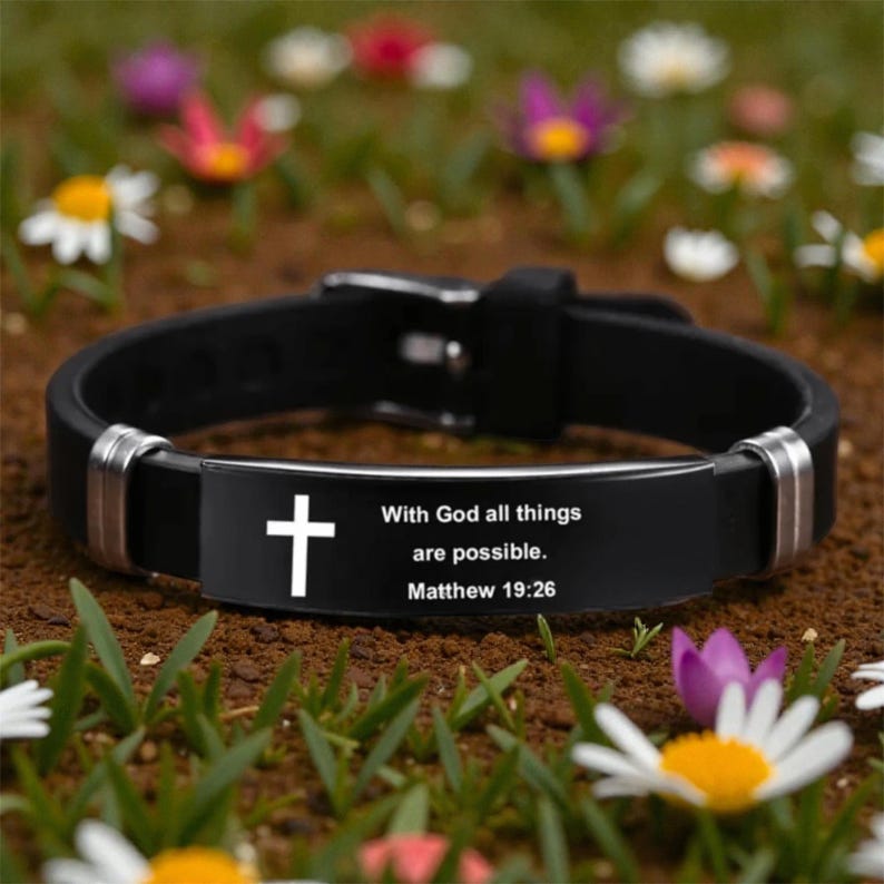 Christian Scripture Bracelet – “with God All Things Are Possible ...