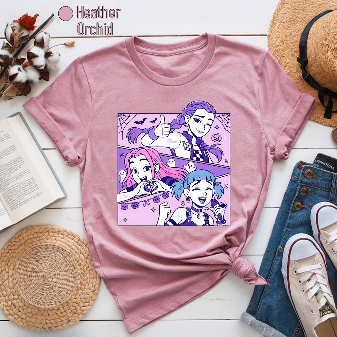 Kpop Demon Hunters Saja Girls Remi Wony Izzy Halloween Tee, Pumpkin ...