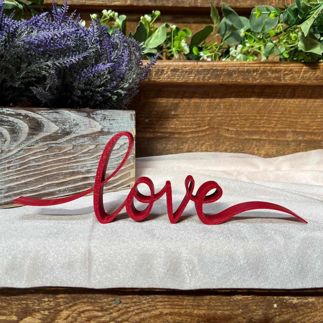 Love Freestanding Decor | Love Table Decor | Love Sign Freestanding - Etsy