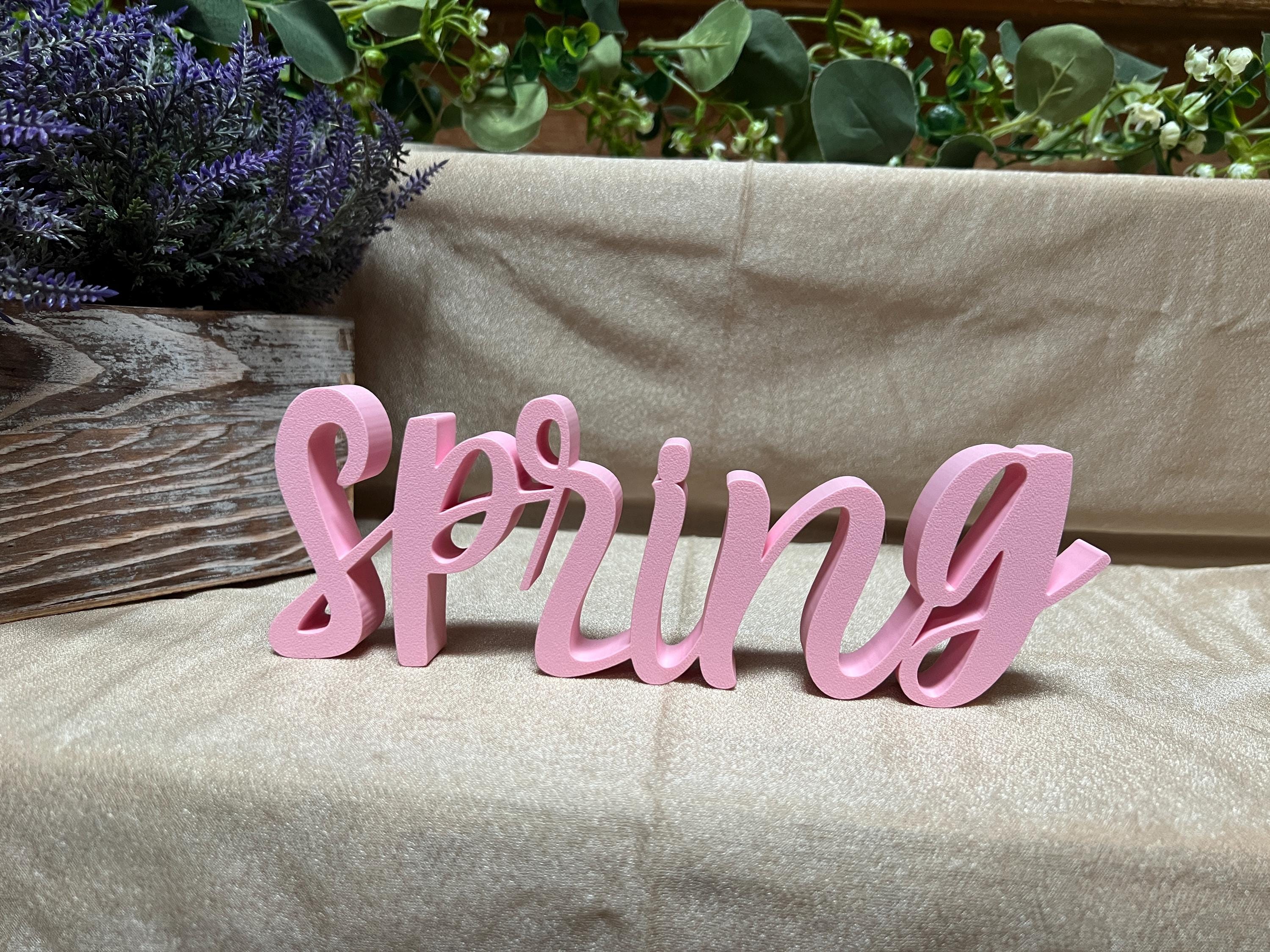 Spring Freestanding Sign | Spring Shelf Mantle Table Decor | 3D Sign - Etsy