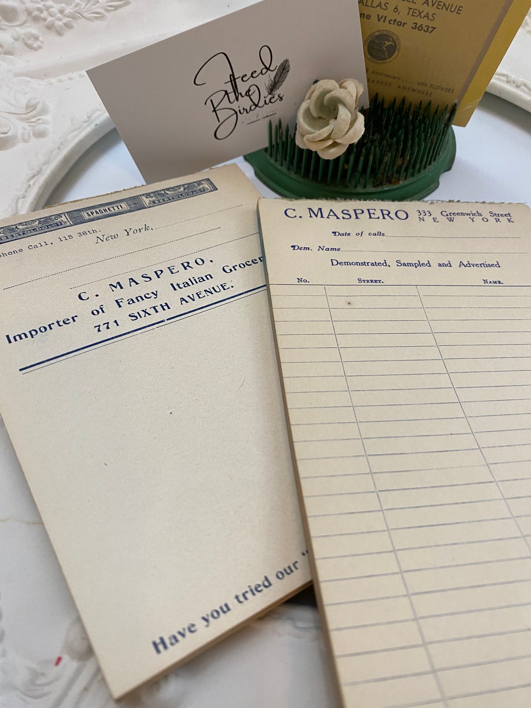Gorgeous Antique Call Memos and Log for General Store and Supply ...