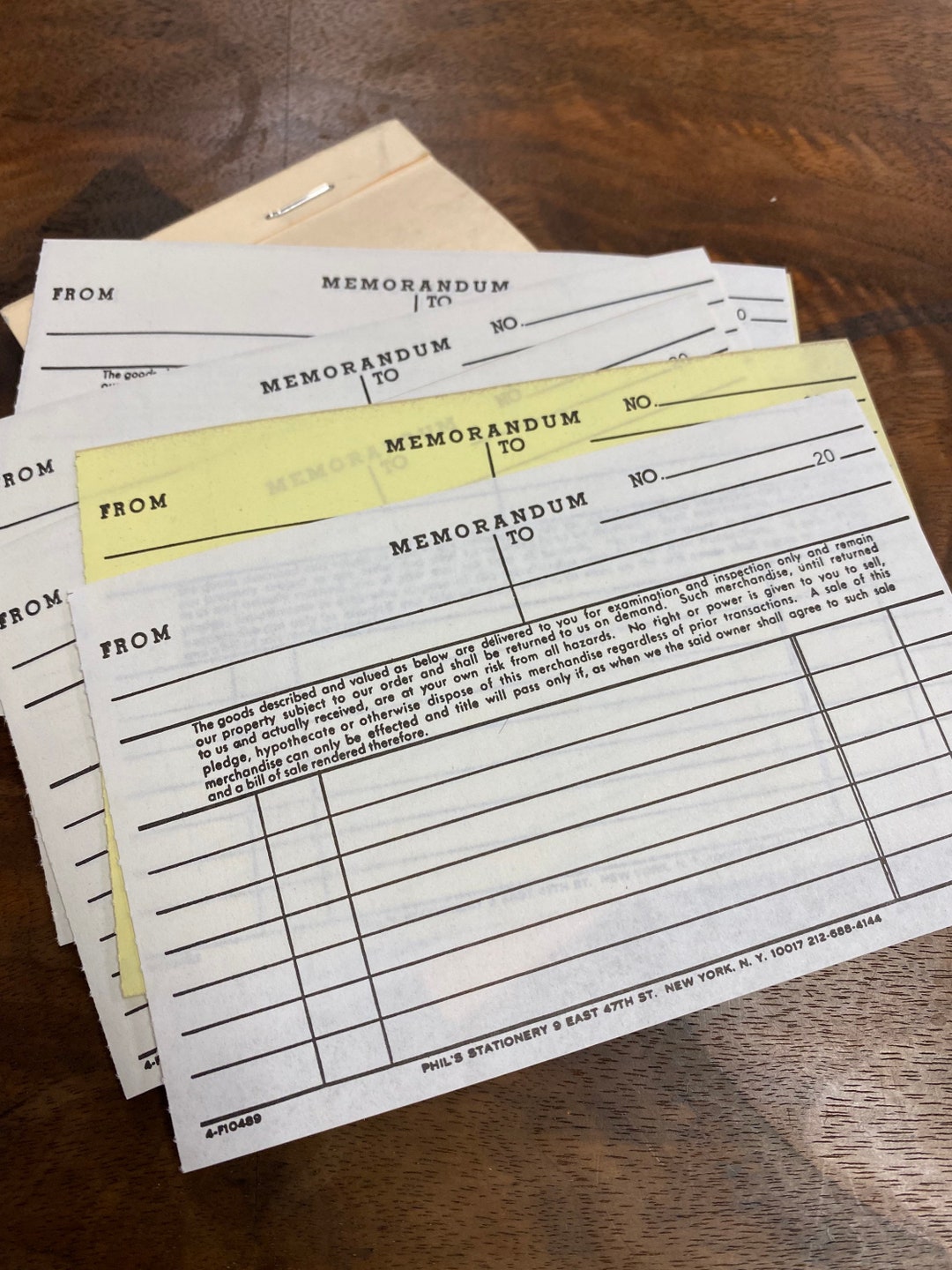 Vintage Office Memorandum Duplicate Forms Memo Sheets Notes Journal ...