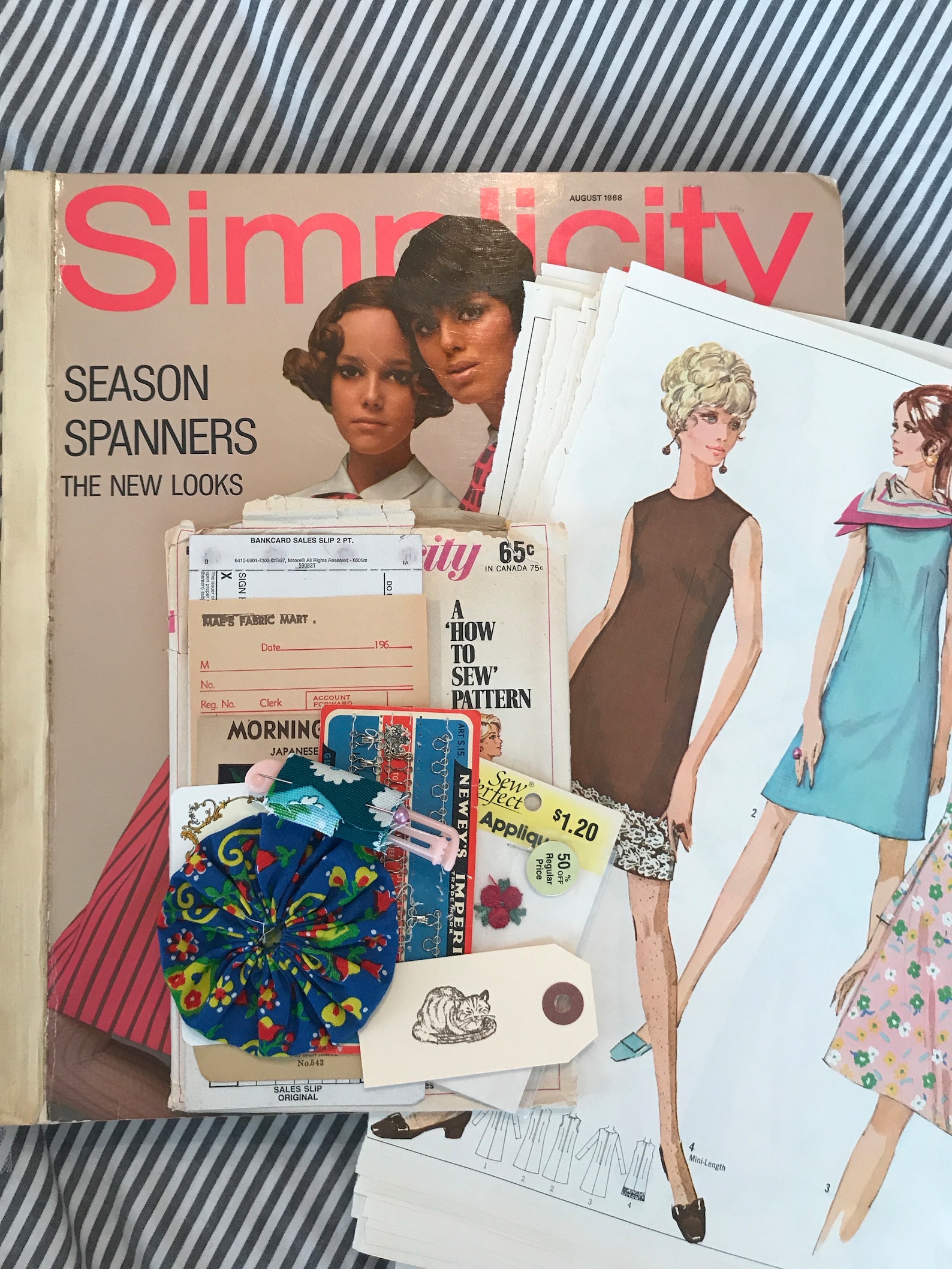 Vintage Simplicity Paper Sewing Pattern Counter Catalog Pages 4 Sheets ...