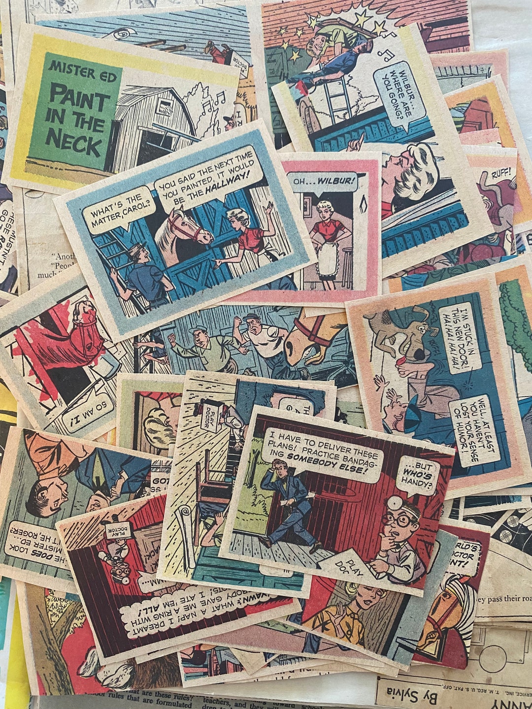 Vintage Old Mr Ed Comics Cartoon Clippings From Collection - Etsy
