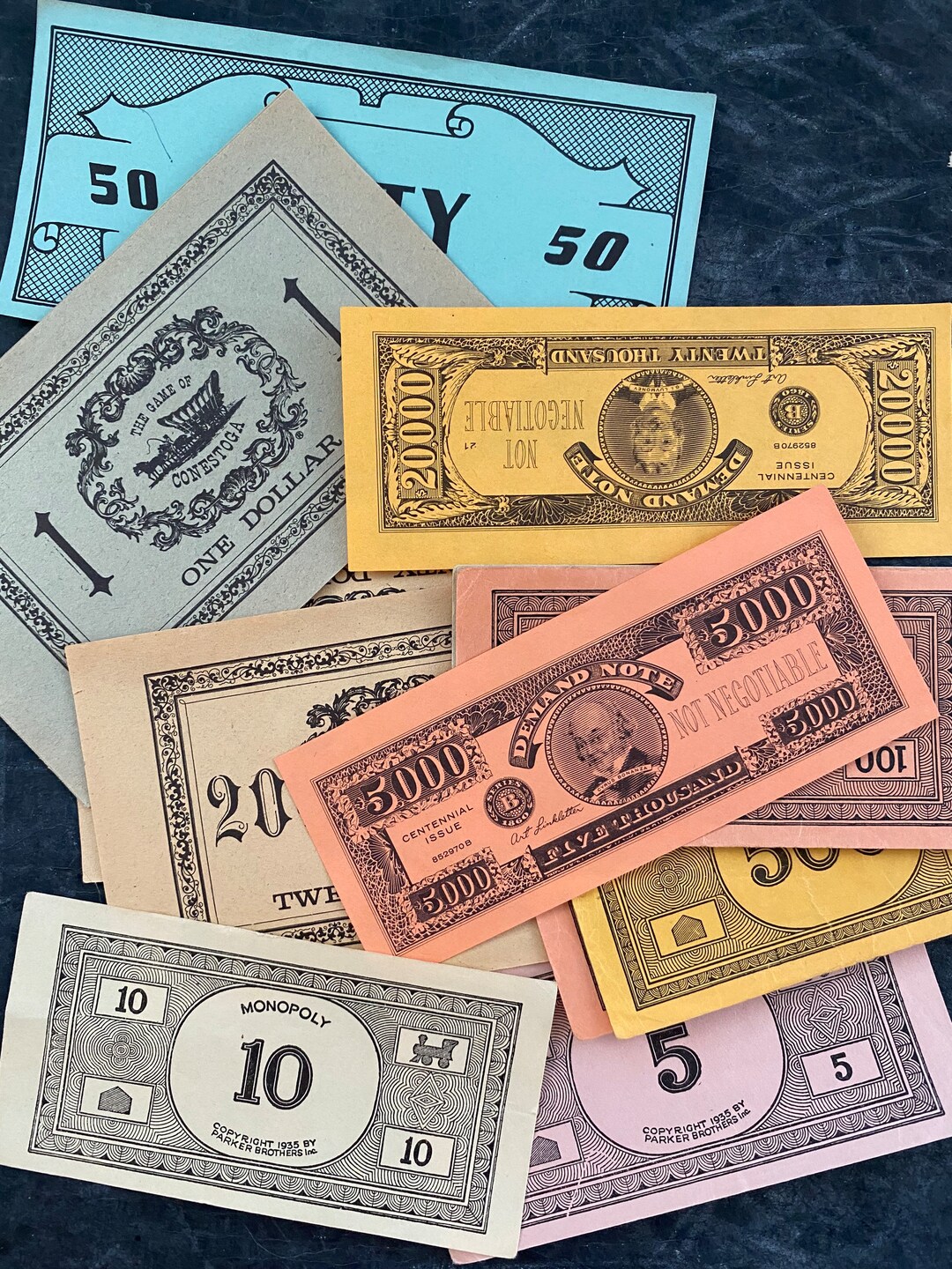 Vintage Antique Board Game Ephemera Paper Play Money Kids Craft 20 Pcs ...