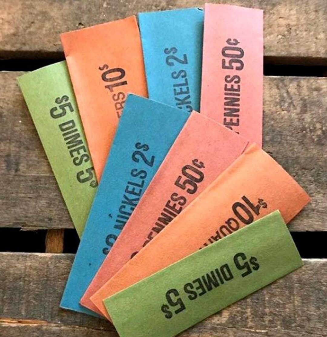 10 Vintage Coin Money Wrappers Design Varies! Paper Journal Ephemera ...