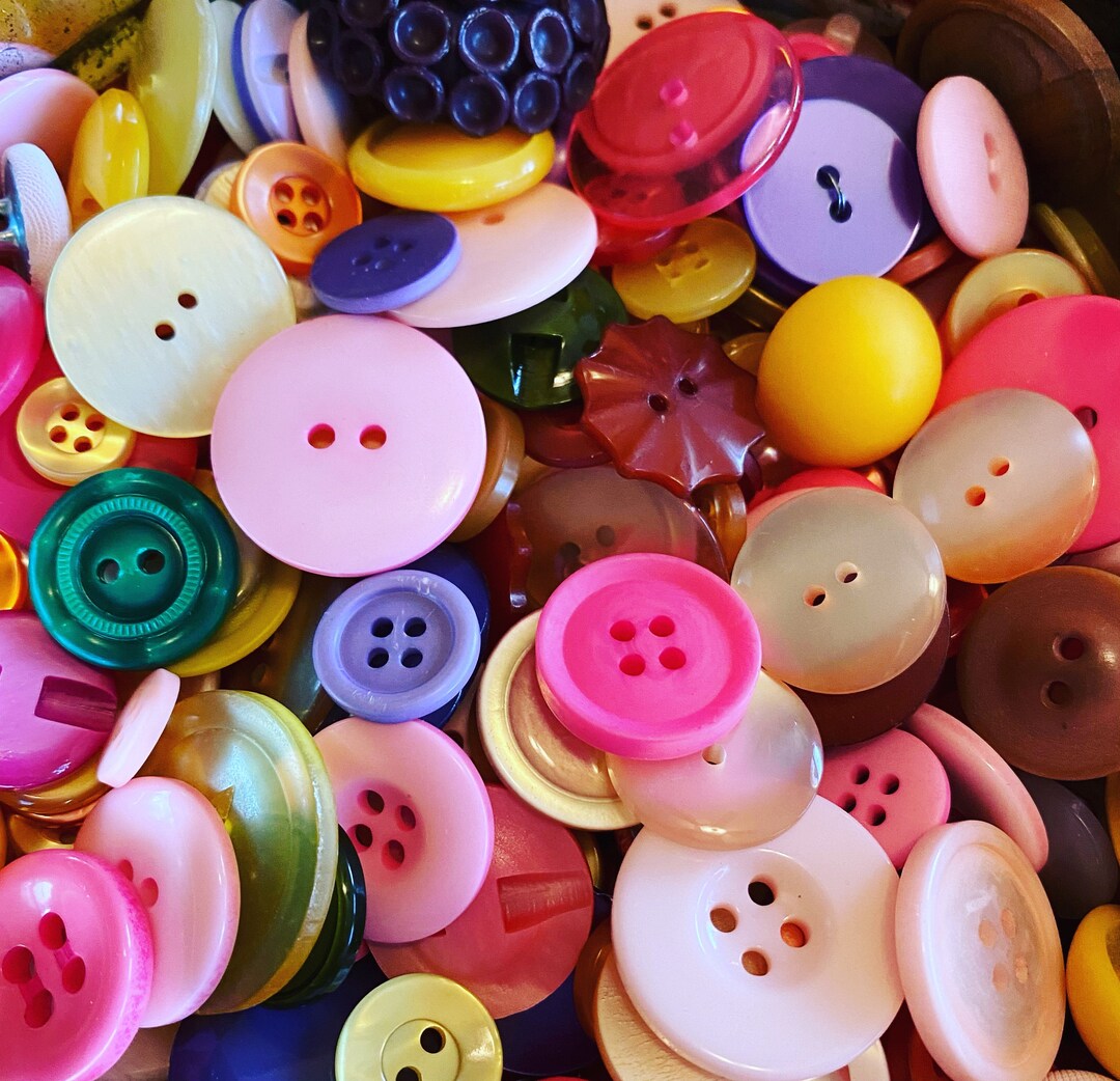 Spring Pastels and Bright Vintage Buttons for Crafting and - Etsy
