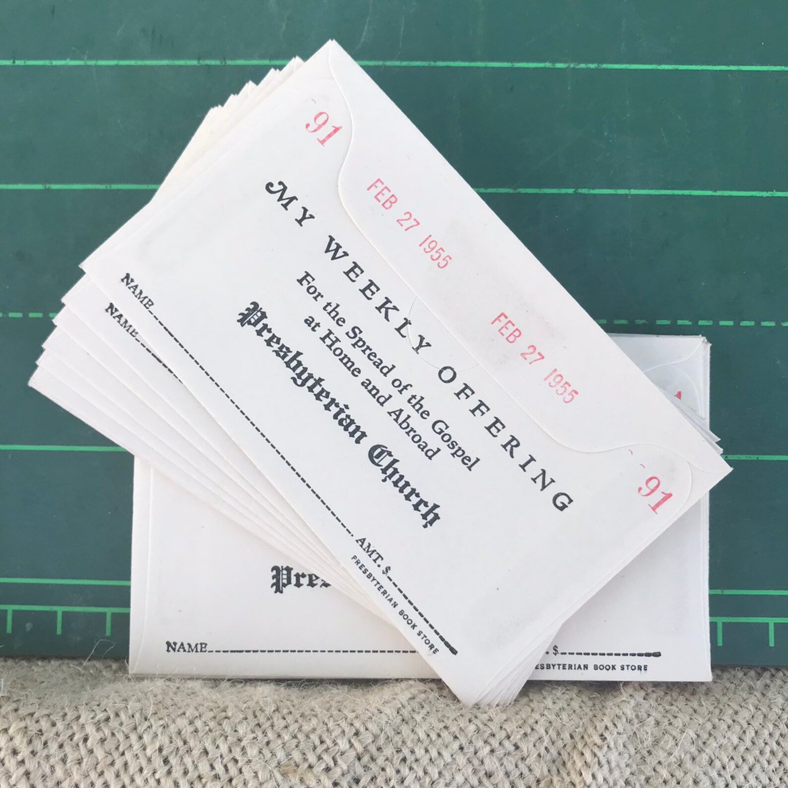 Vintage Church Offering Envelopes 1950s Presbyterian Junk - Etsy