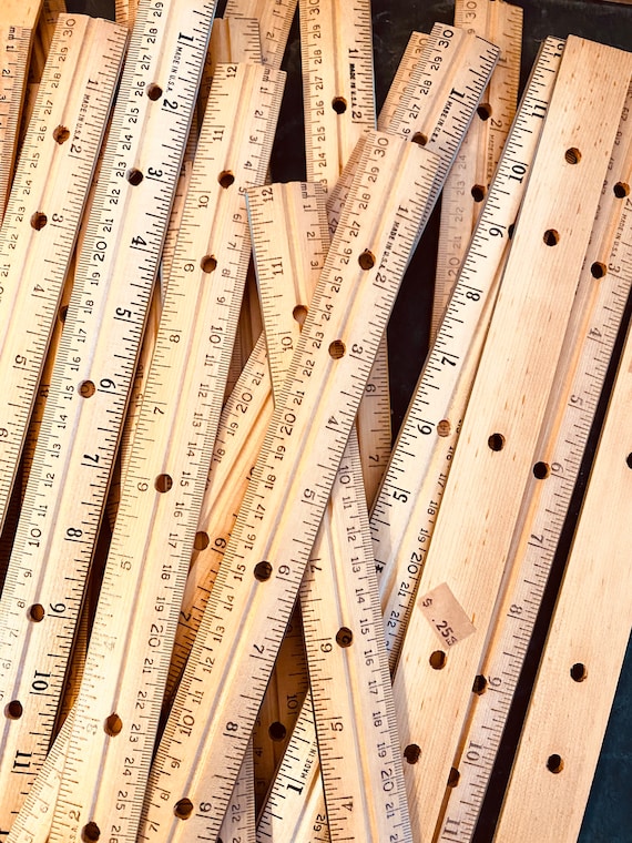 Vintage Set of 2 Wood Rulers School Supplies Classroom Teacher - Etsy