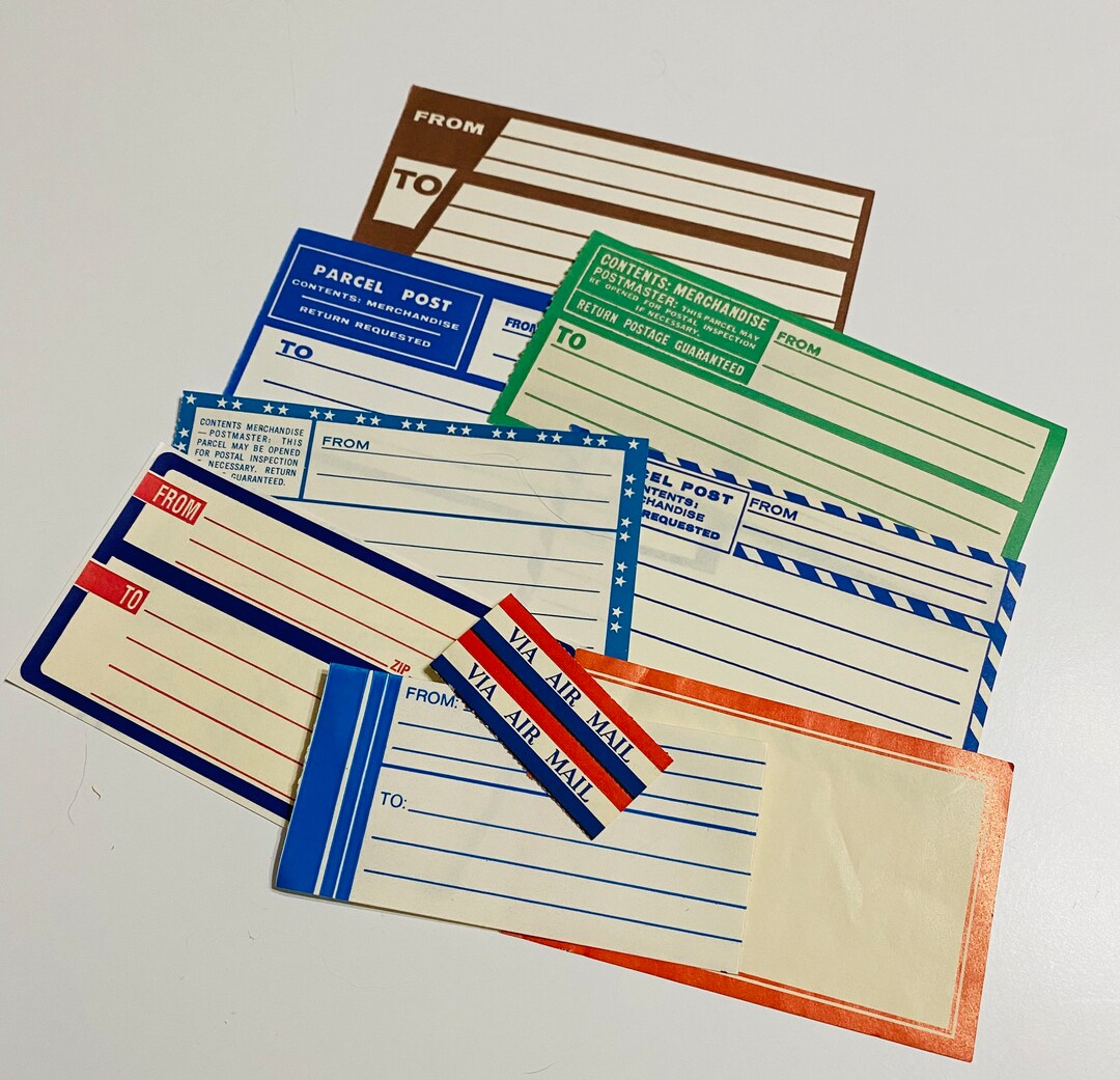 Vintage Dennison Gummed Assorted Mailing Labels Packaging Christmas ...