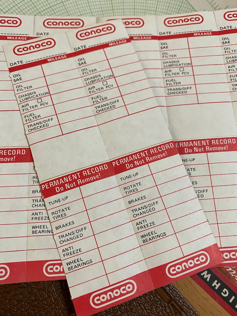 Vintage Conoco Service Station Sticker Label for Gift Oil Change Paper ...
