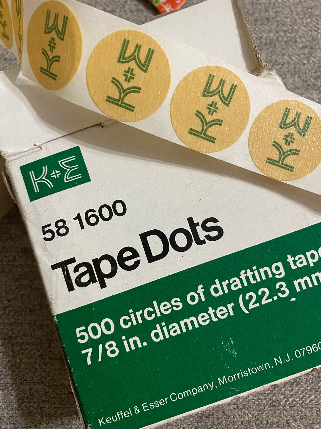 10 Single K&E Keuffel Esser Drafting Tape Circles Grid Paper ...