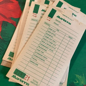 Vintage Marianna Beauty Salon Hair Stylist Barber Receipt Tab Tickets ...