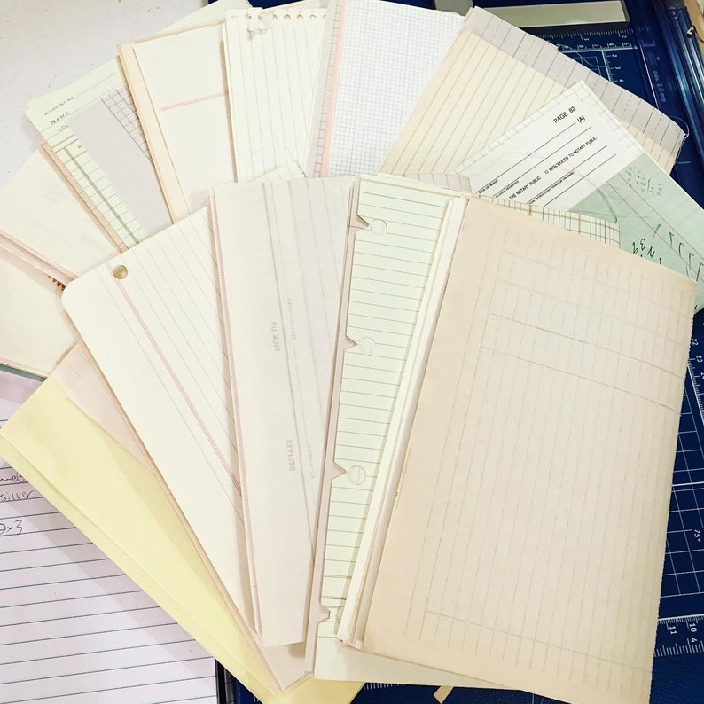 100 Sheets Old Stock Grid Letterhead Lined Graph Office Copy Paper Junk ...