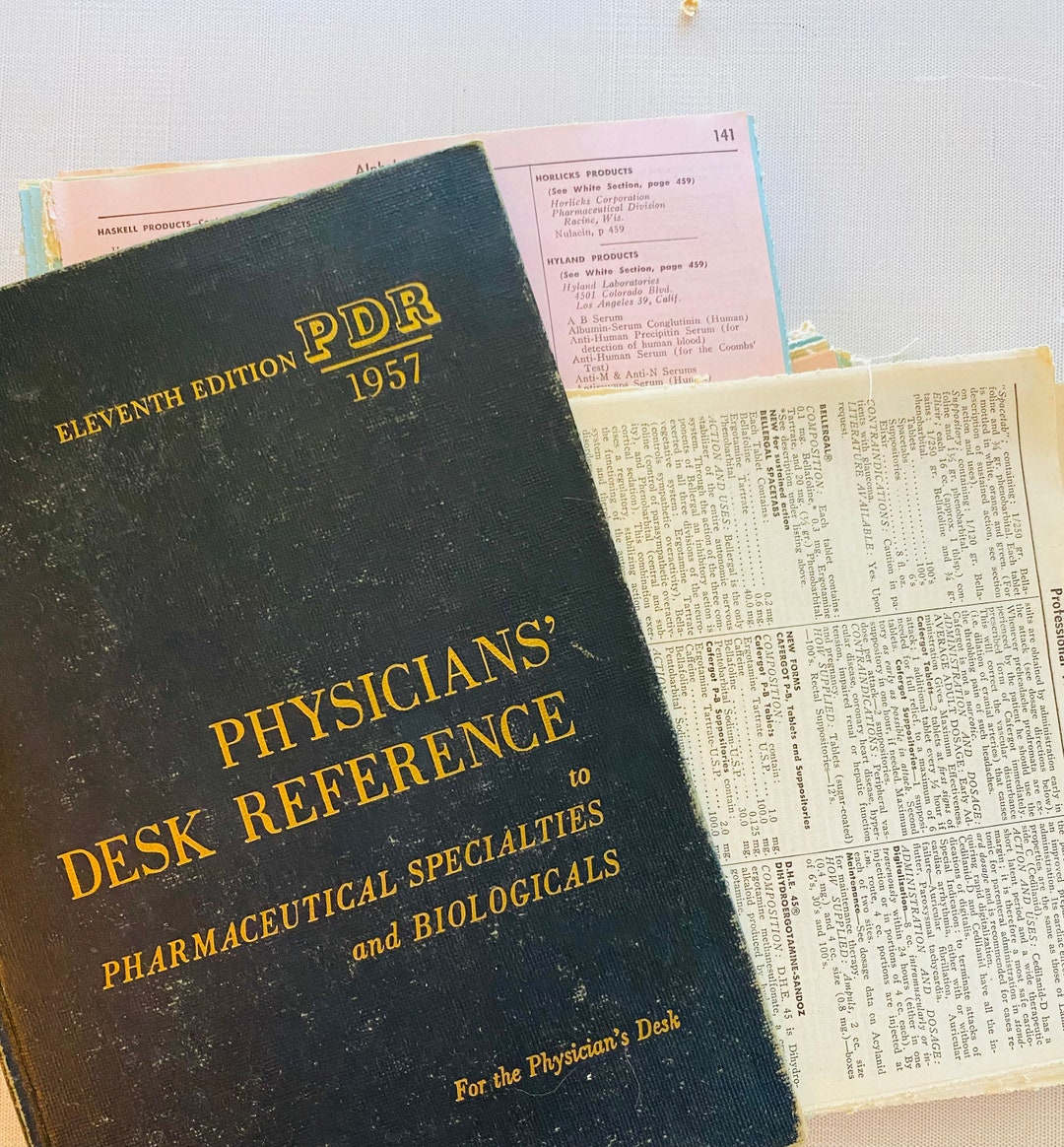 20 Pgs Vintage 1960s Physician Desk Reference Book Pages Oddities ...