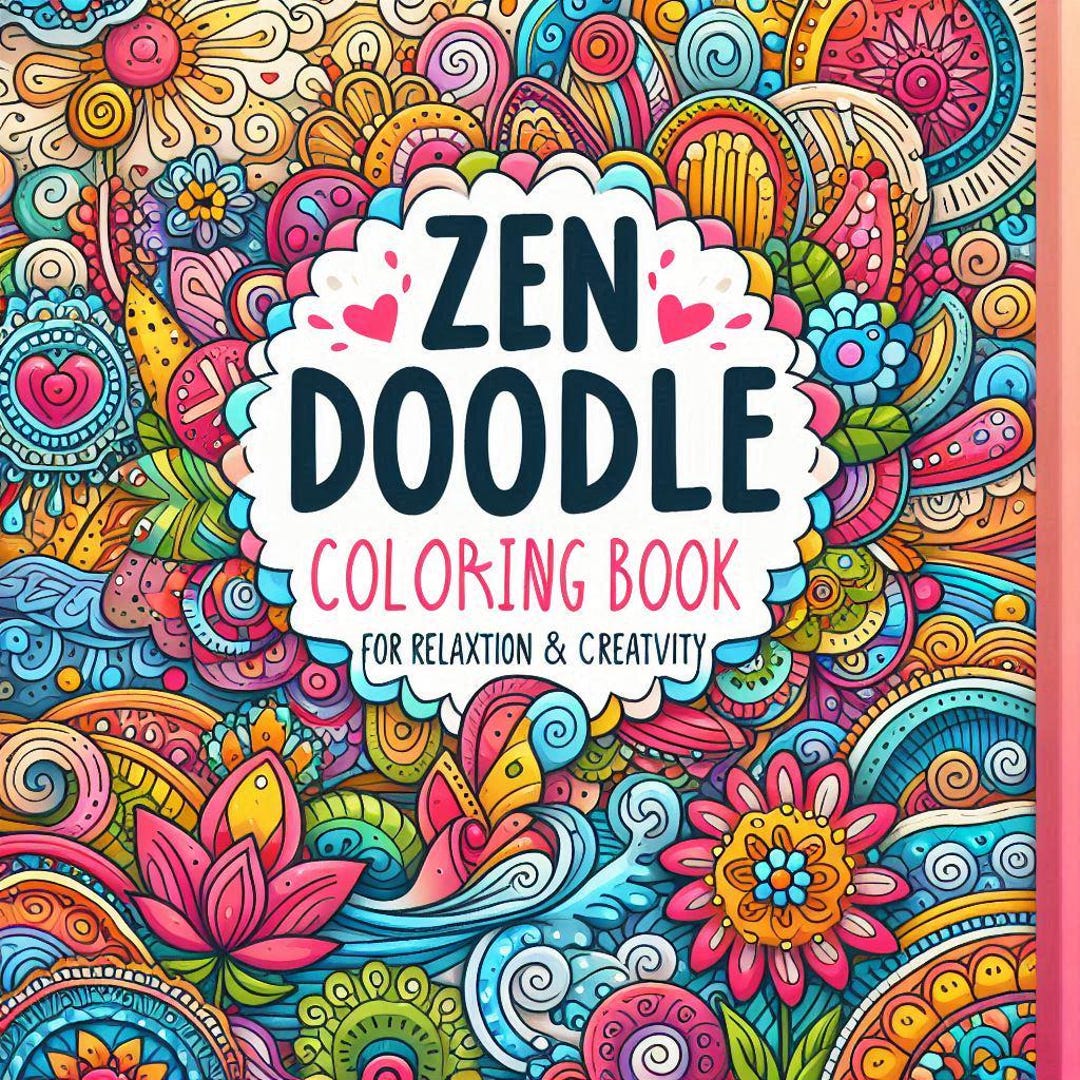 Zen Doodle Mandala Coloring Book for Adults – Relaxing Abstract Doodles ...