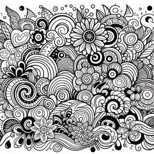 Zen Doodle Mandala Coloring Book for Adults – Relaxing Abstract Doodles ...
