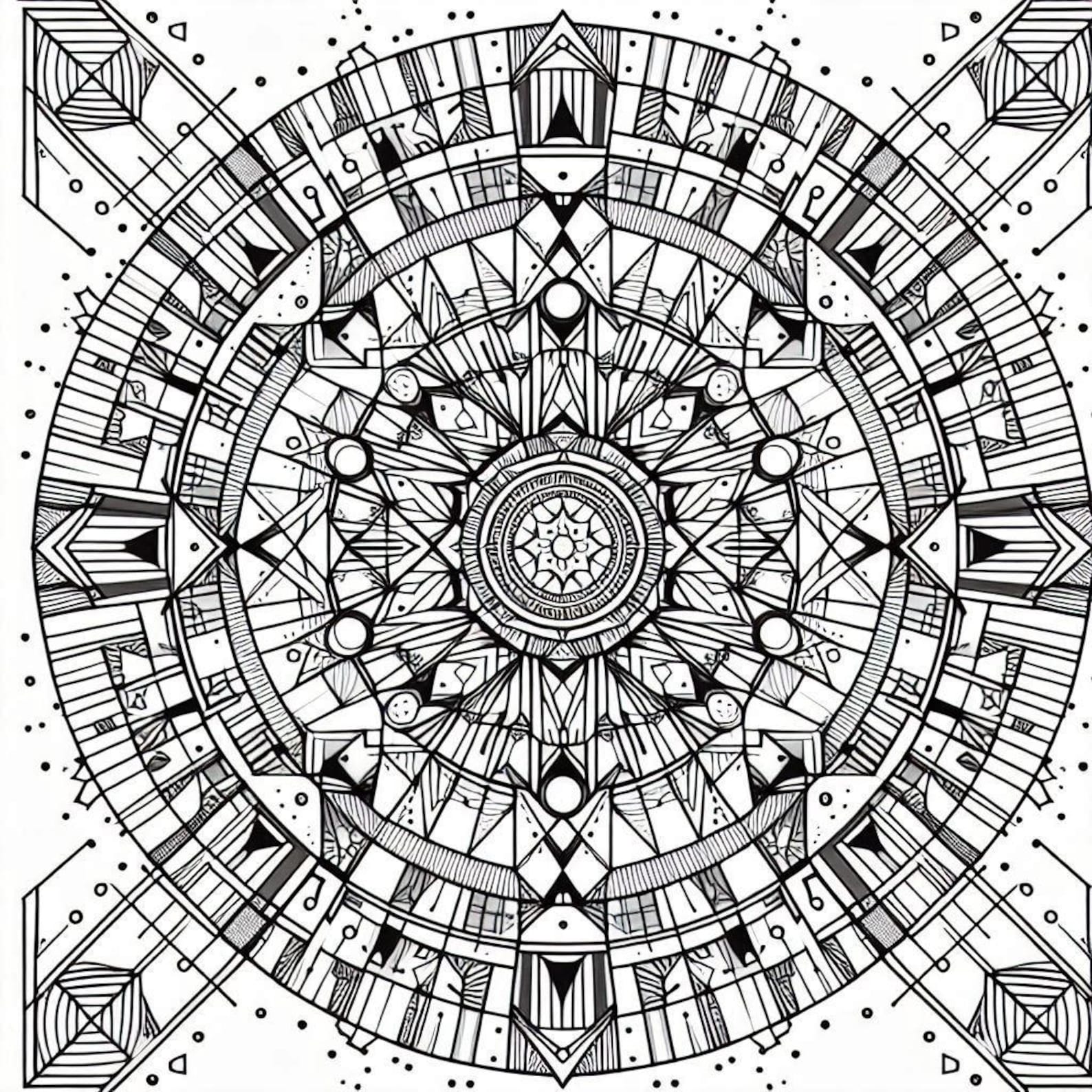 Zen Doodle Mandala Coloring Book for Adults – Relaxing Abstract Doodles ...