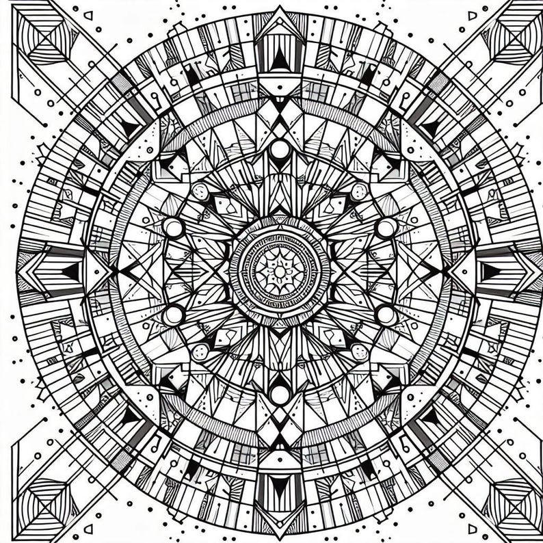 Zen Doodle Mandala Coloring Book for Adults – Relaxing Abstract Doodles ...