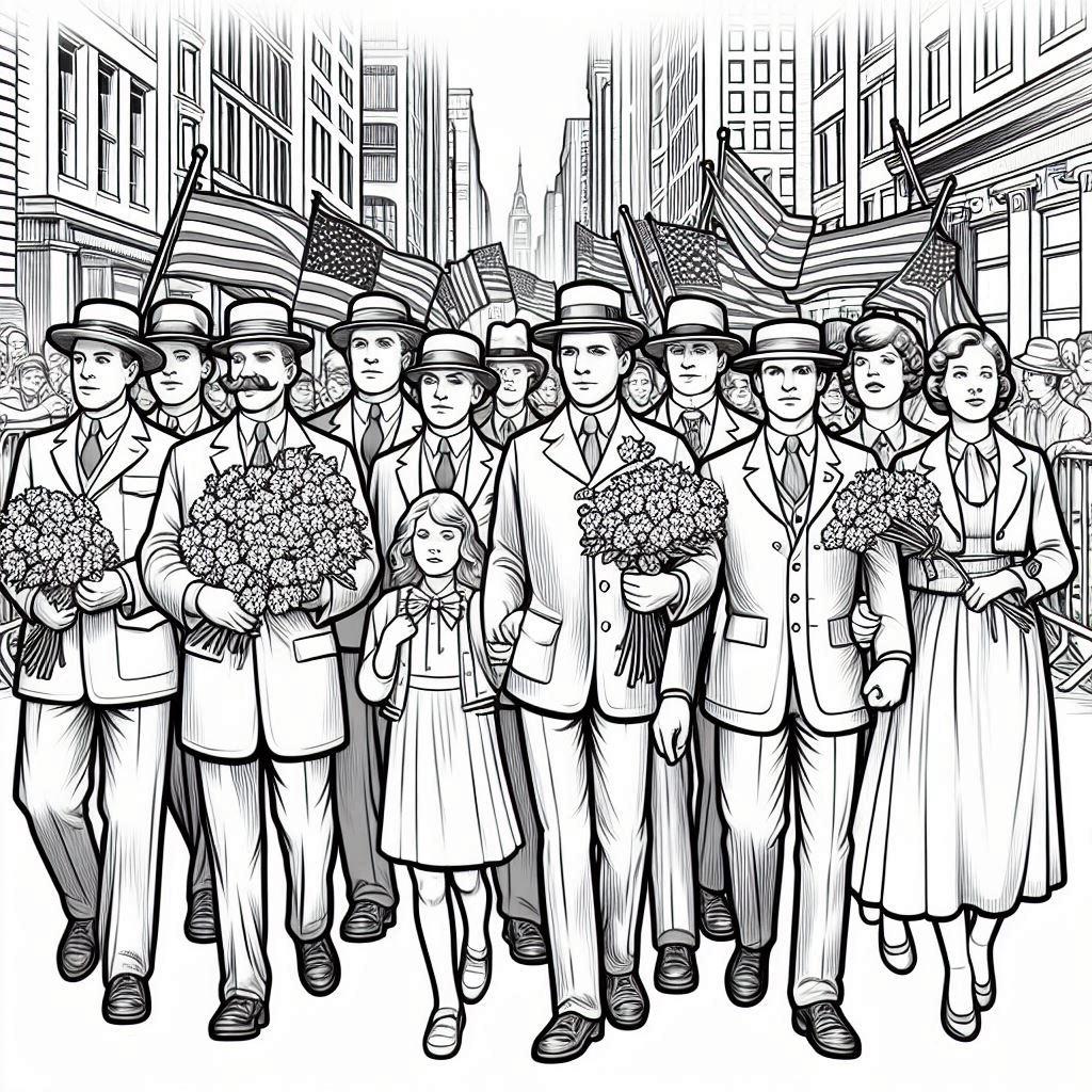 Memorial Day Coloring Book for Kids & Adults | Patriotic American Flag ...