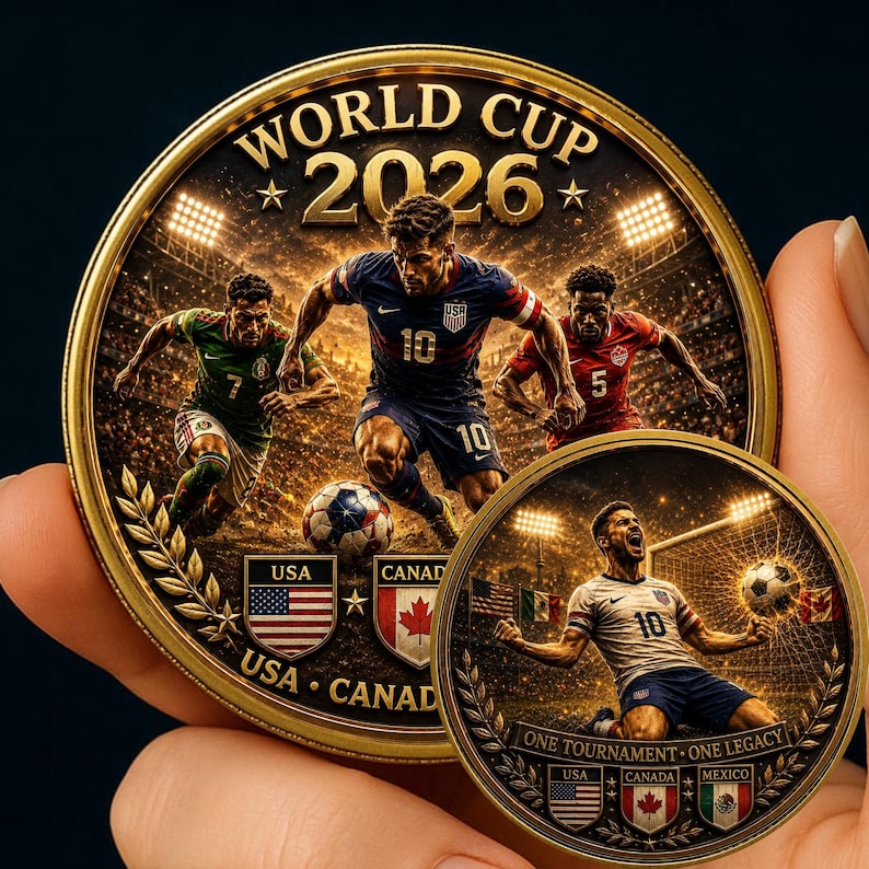 World Cup 2026 Challenge Coin: Soccer Fan Gift USA Mexico Canada ...