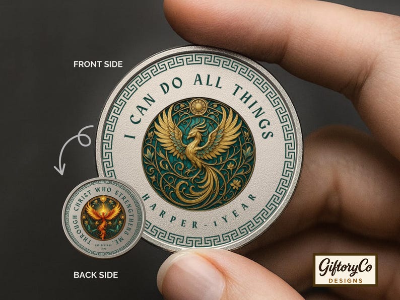 Customizable Phoenix AA Sobriety Coin, Recovery Gift for Men & Women - Etsy