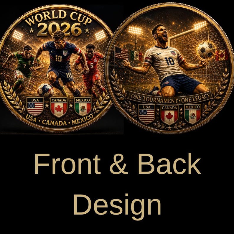 World Cup 2026 Challenge Coin: Soccer Fan Gift USA Mexico Canada ...