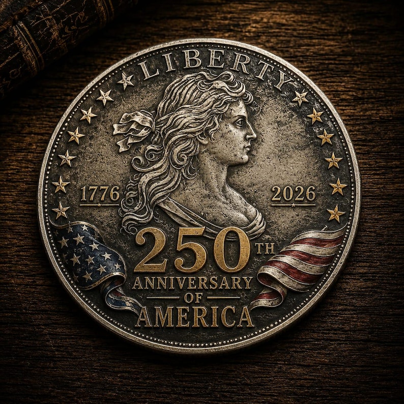 250th Anniversary Coin America 250 Gift 1776 2026 Commemorative ...
