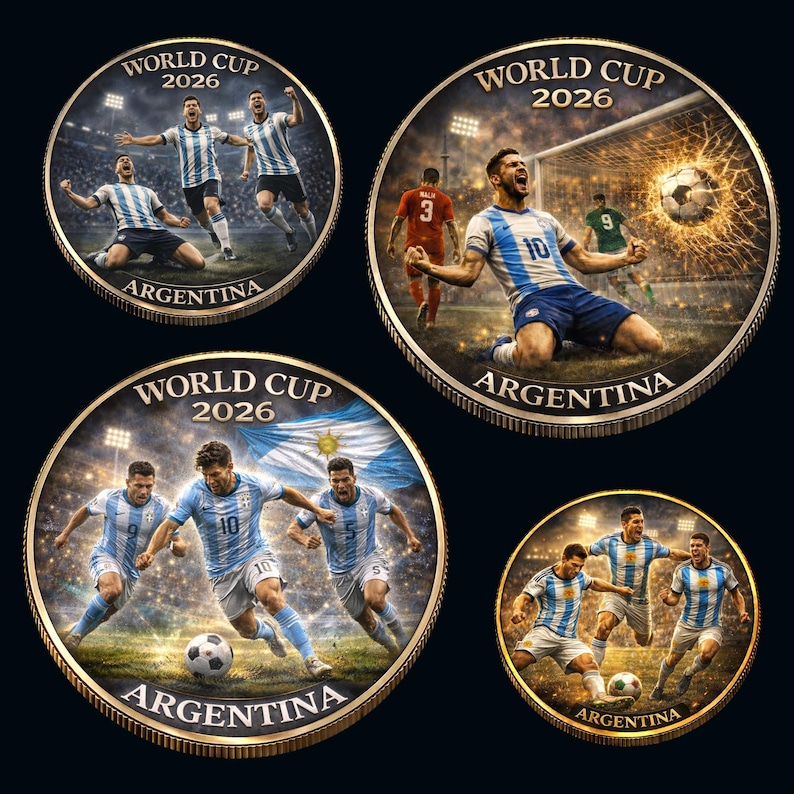 World Cup 2026 Coin Set: Challenge Coin Soccer Collectible USA Mexico ...
